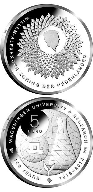 Silver 5 euro coins. The 5 euro coin series from Netherlands