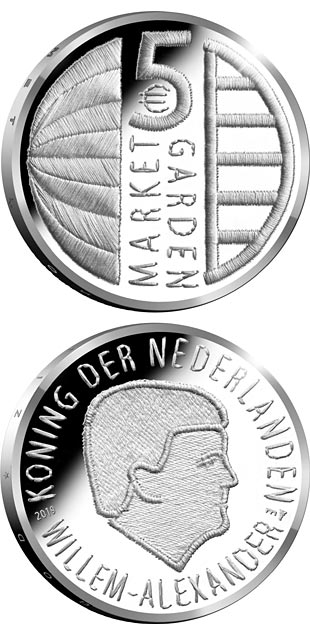 Silver 5 euro coins. The 5 euro coin series from Netherlands