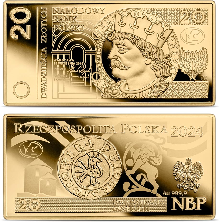 20 Zloty Coin The 20 Zloty Note Poland 2024 20 Zloty Coin The 20 Zloty Note Poland 2024