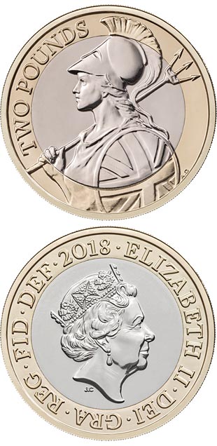 Commemorative 2 pound coins. The 2 pounds coin series from United Kingdom